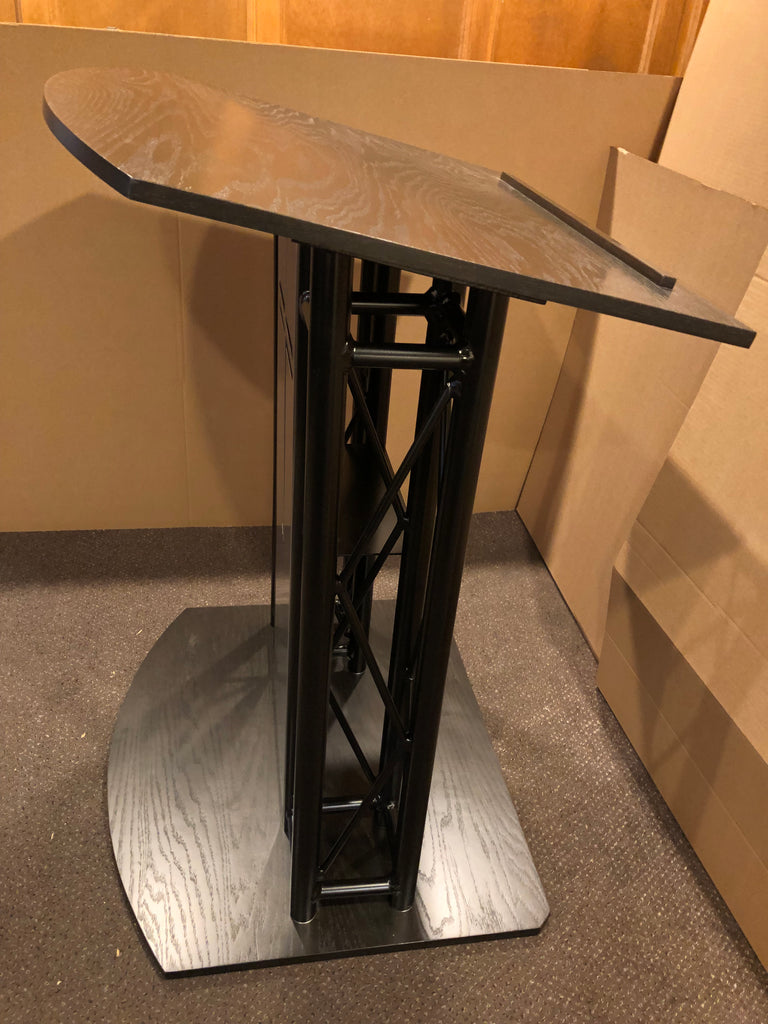 Dual Box Truss Pulpit With Drink Shelf – Welcome Center Furniture by ...