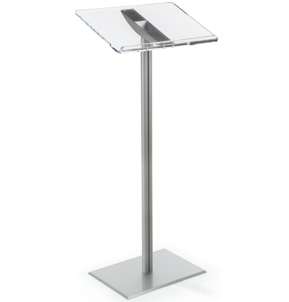 Basic Lectern with Silver Aluminum Post and Base – Welcome Center ...