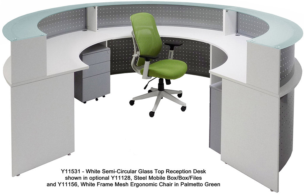Semi-Circular Glass Top Reception/Welcome Desk – Welcome Center ...